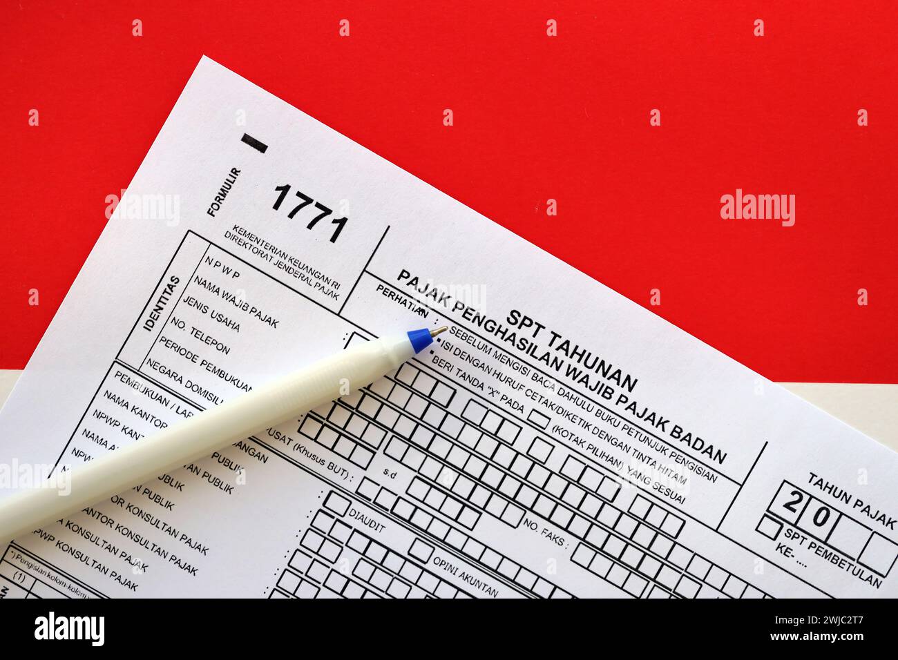 Indonesian tax form 1771 corporate taxpayers annual income tax return ...