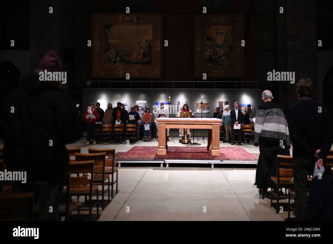 New York, USA. 14th Feb, 2024. Rev. Canon Eva Suarez leads The Holly ...