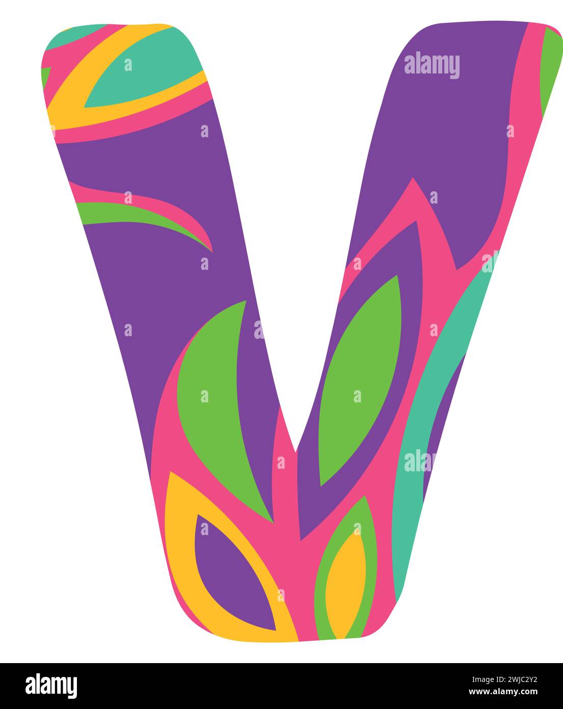 3D decorated alphabet letter Vector Stock Vector Image & Art - Alamy