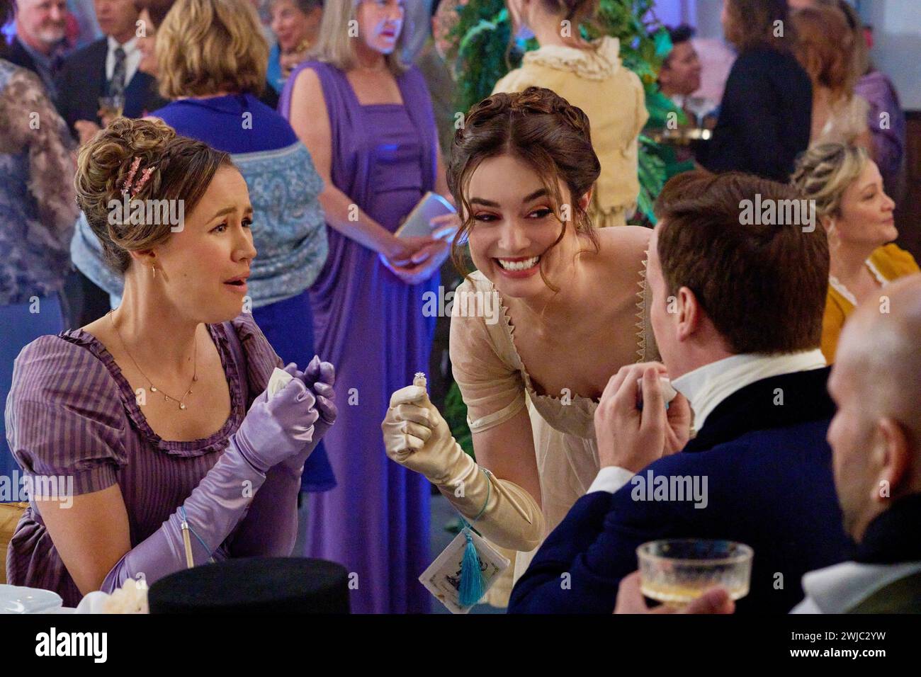 PAGING MR. DARCY, from left: Lillian Doucet-Roche, Mallory Jansen ...