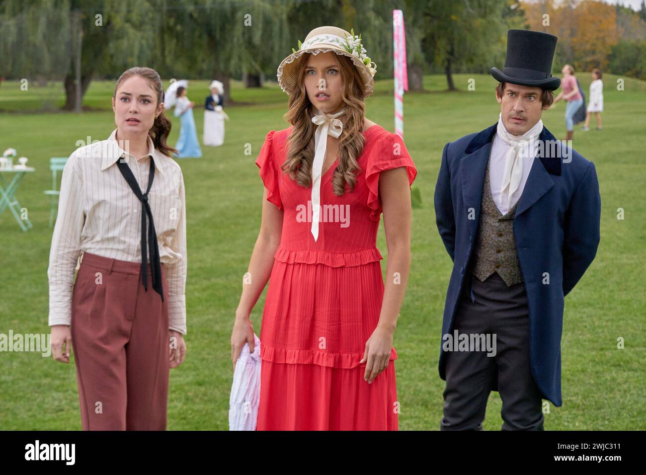 PAGING MR. DARCY, from left: Mallory Jansen, Lillian Doucet-Roche, Will ...