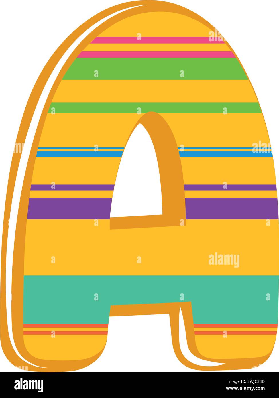 3D decorated alphabet letter Vector Stock Vector Image & Art - Alamy