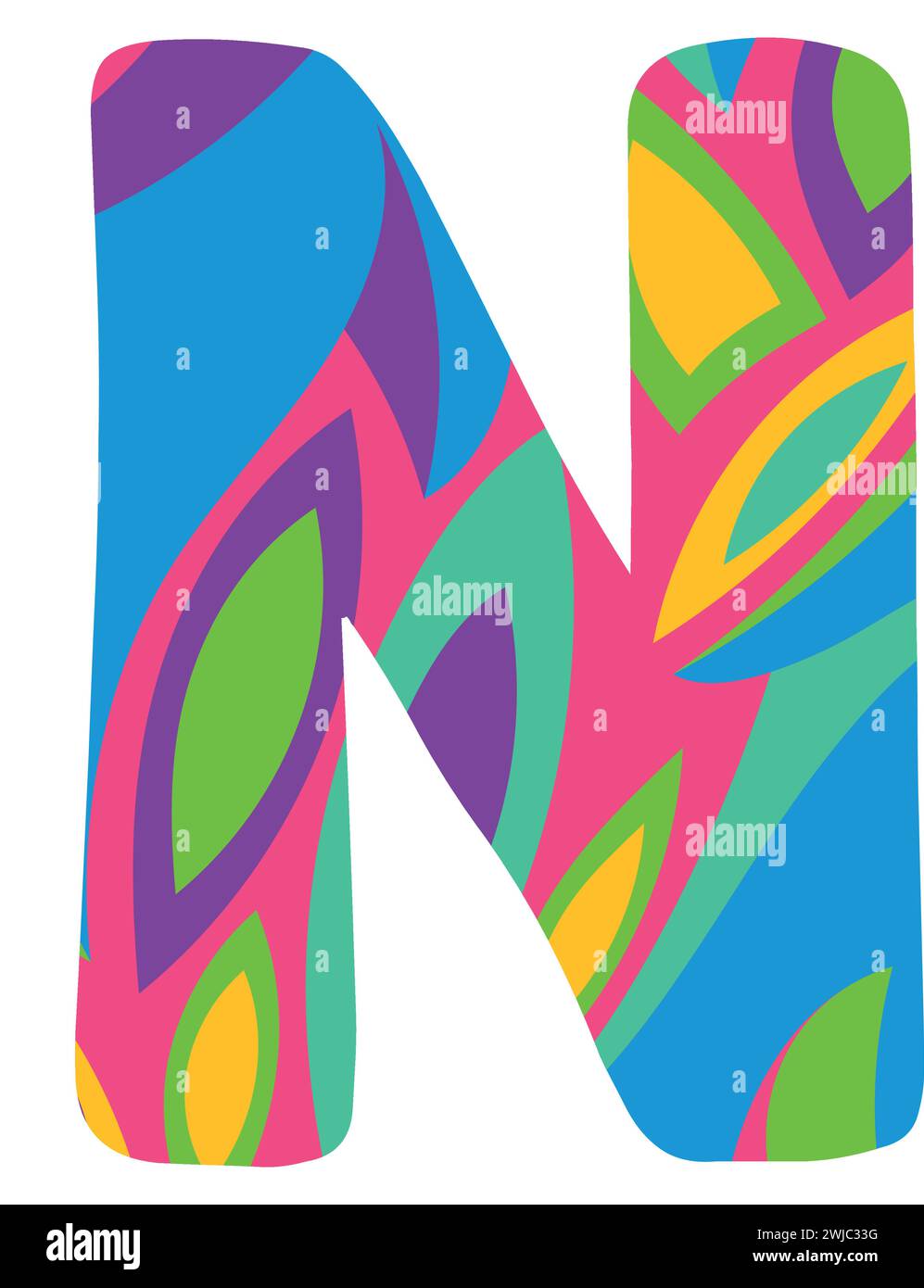 3D decorated alphabet letter Vector Stock Vector Image & Art - Alamy