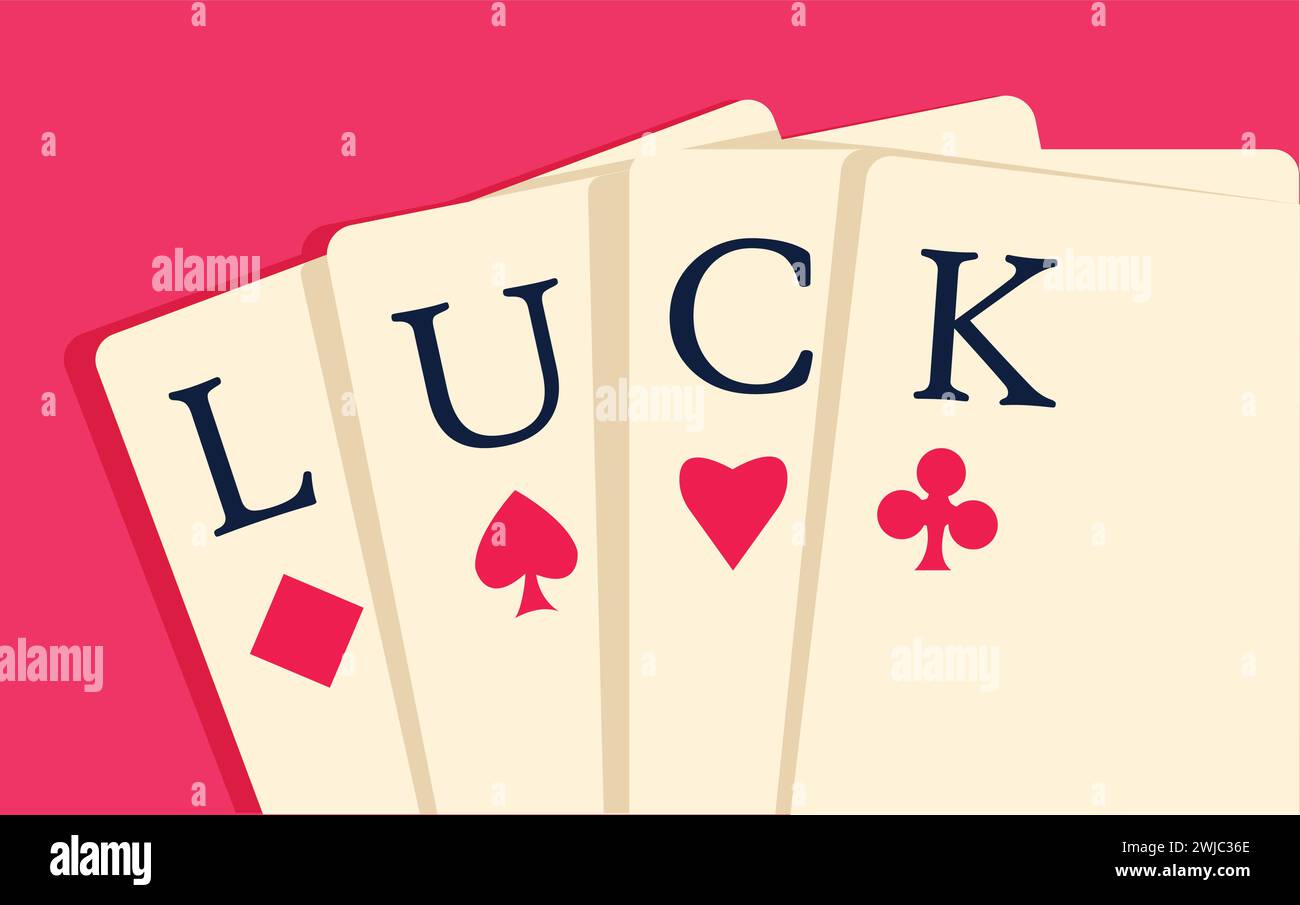 Deck of cards showing the word luck Stock Vector Image & Art - Alamy