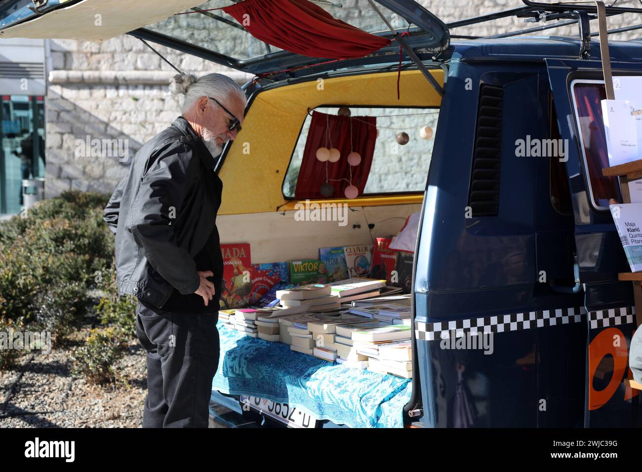 Sibenik, Croatia. 14th Feb, 2024. The city library "Juraj Sizgoric ...