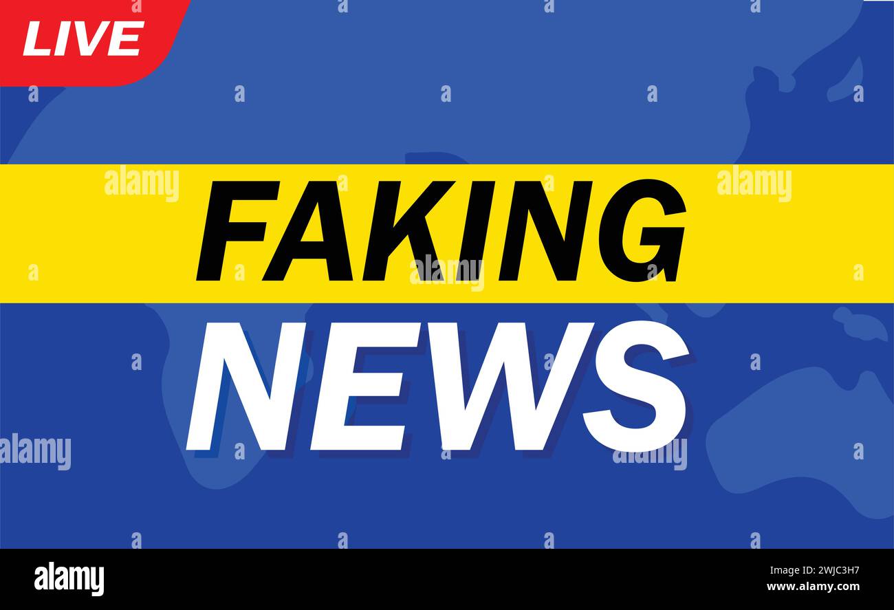 Breaking news sample picture for fake news telecast illustration Stock ...