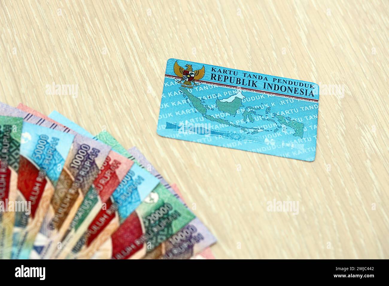 Indonesian national electric identity card called E-KTP or Kartu Tanda ...
