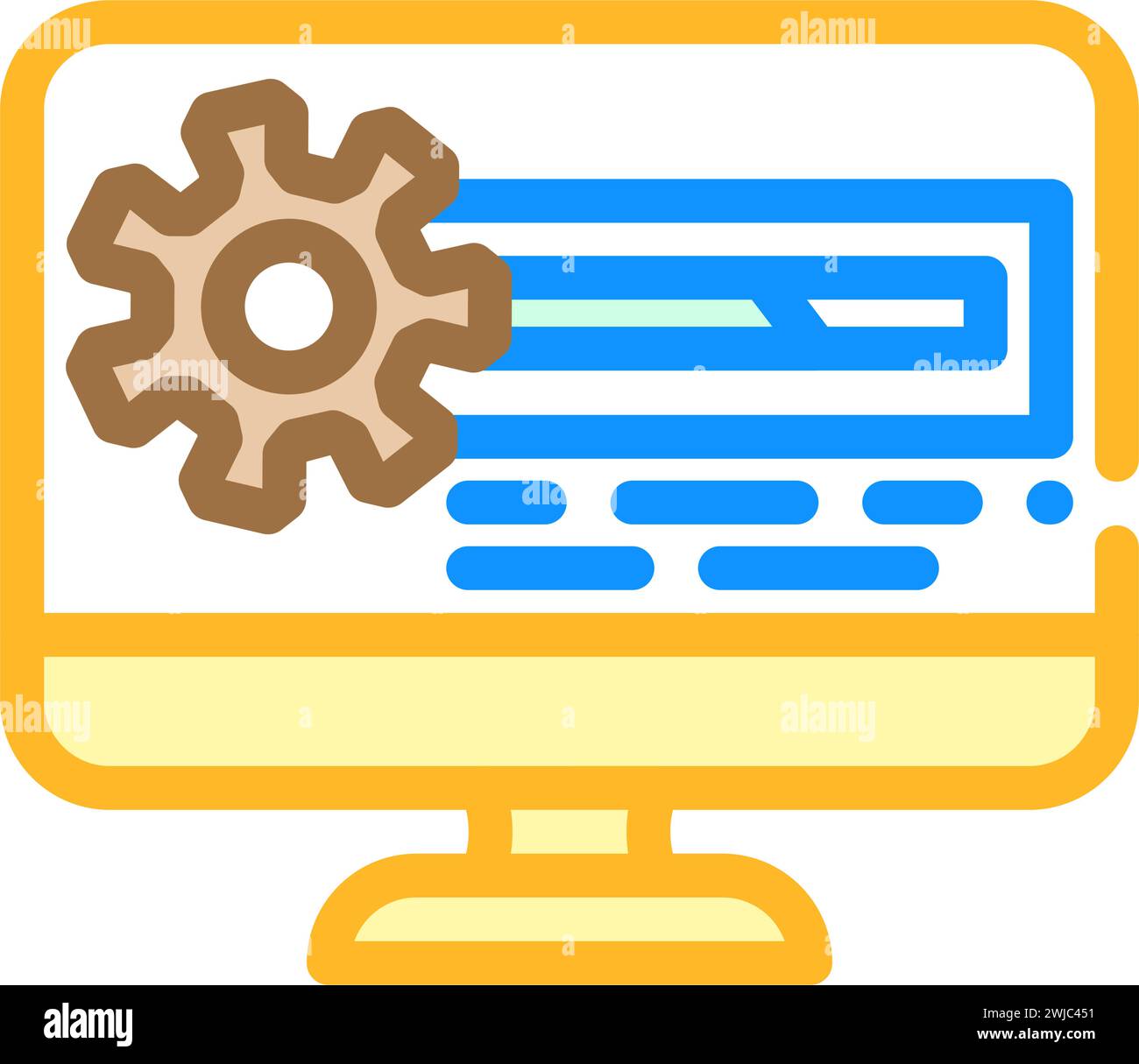 driver installation repair computer color icon vector illustration ...