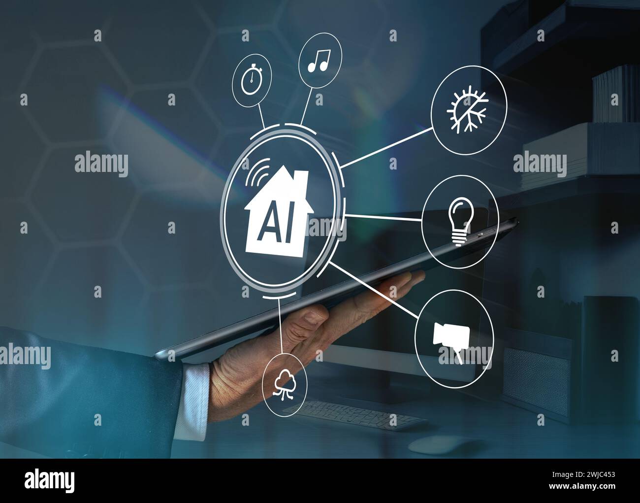 AI in smart home automation. Artificial Intelligence technology to ...
