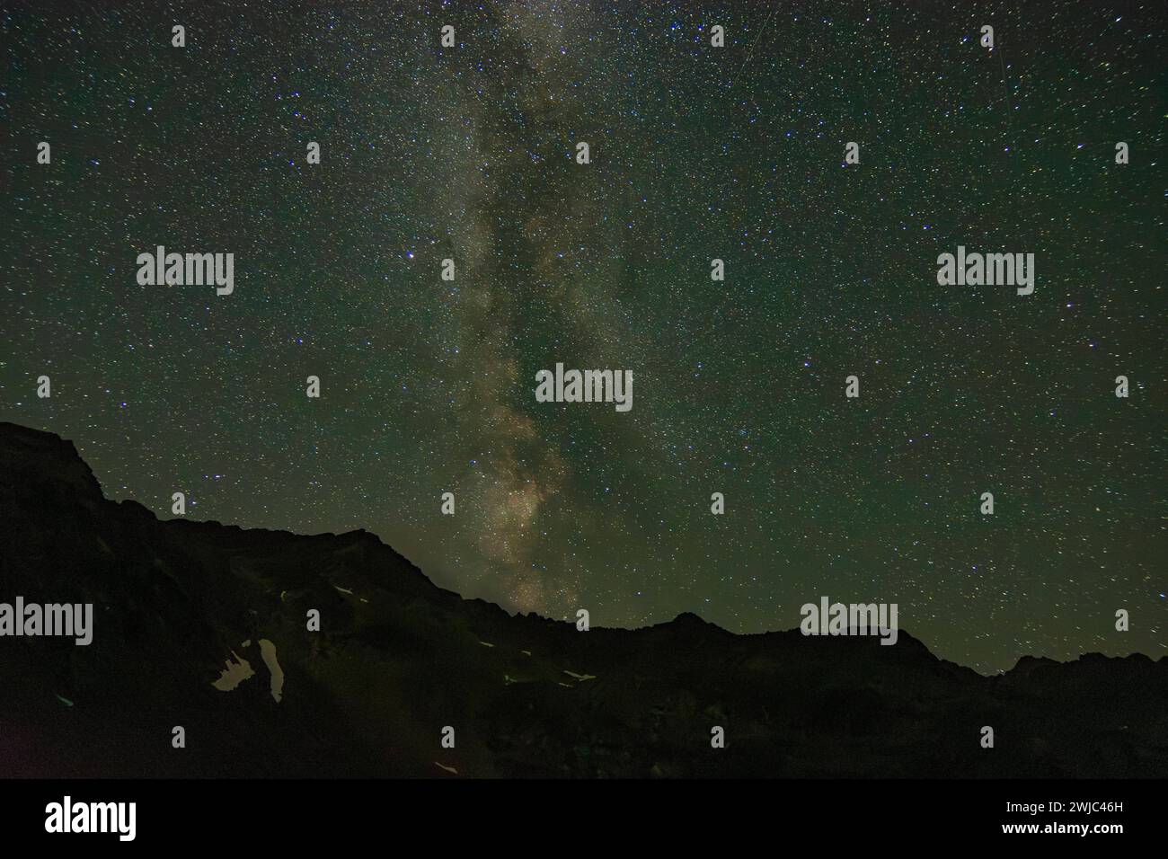 starry sky, stars, milky way Stubaier Alpen Stubai Alps Stubaital Tirol ...