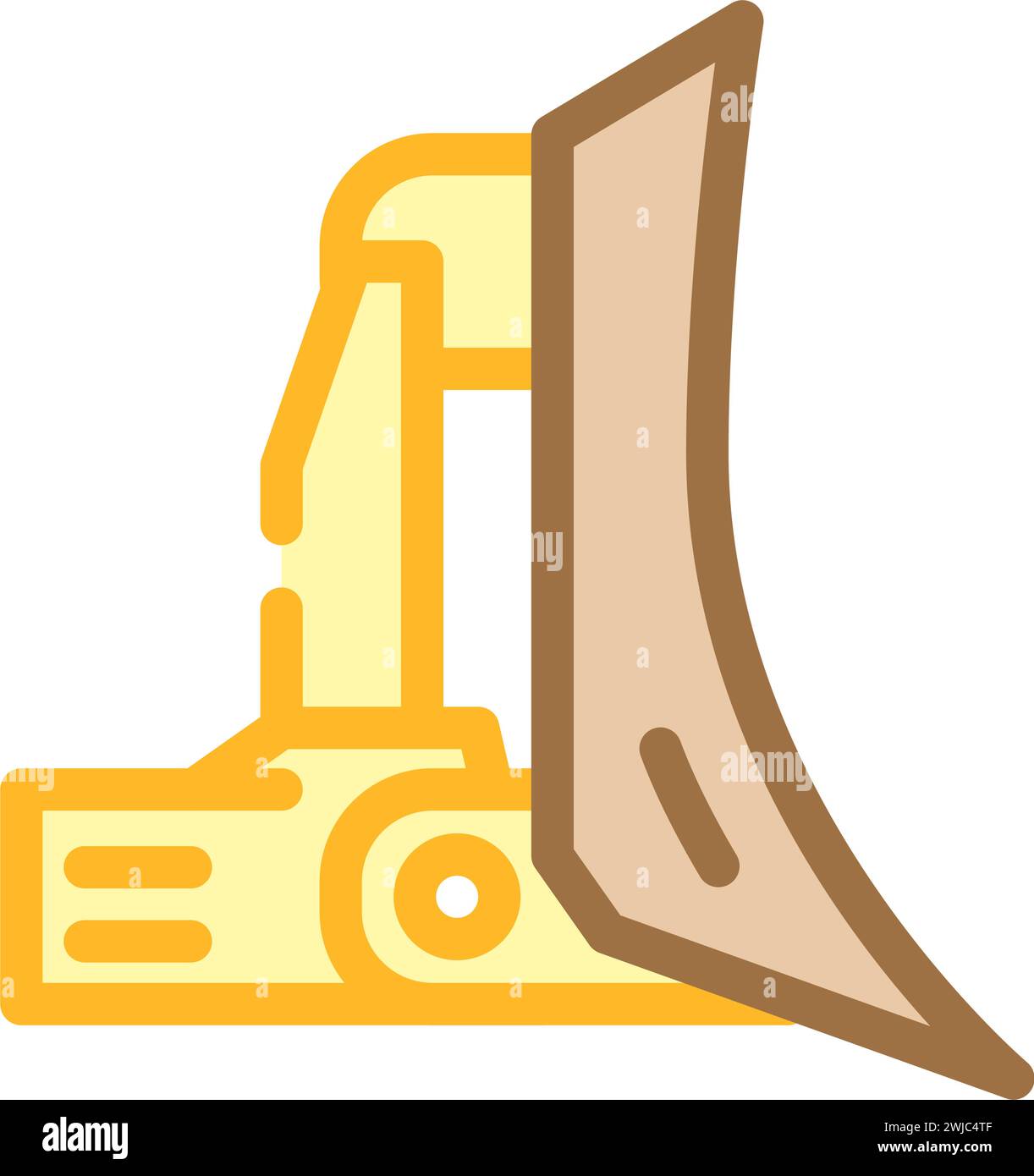 dozer blade construction vehicle color icon vector illustration Stock ...