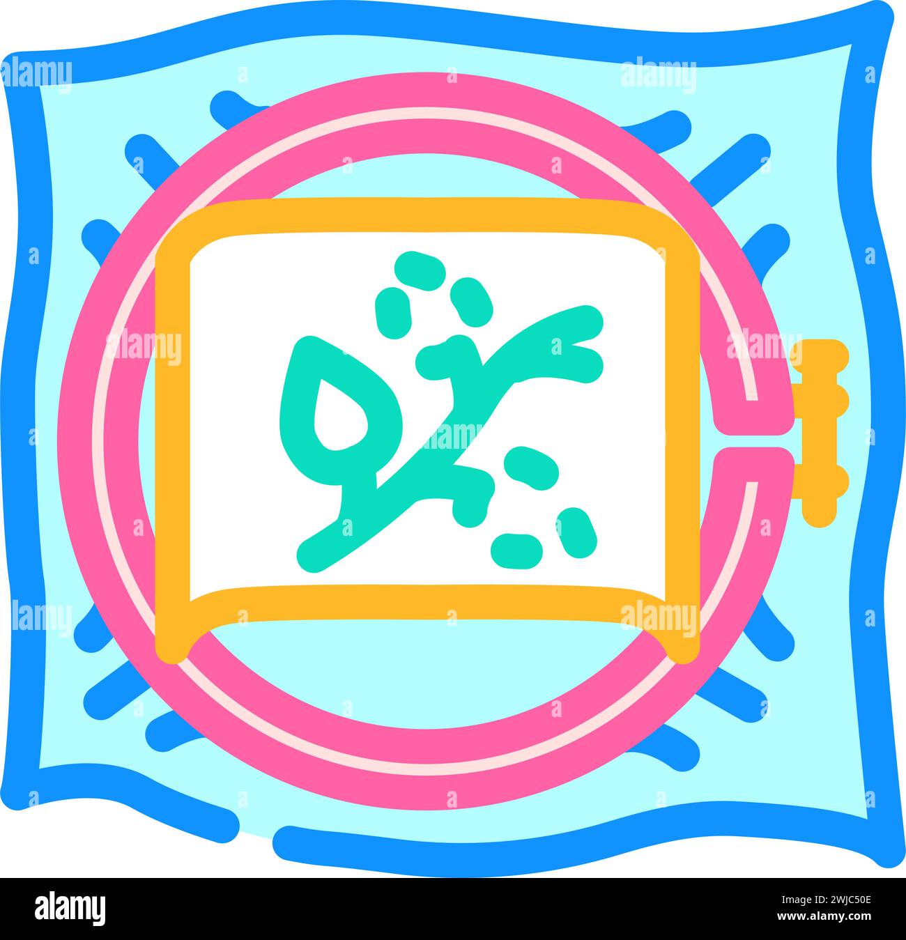 tracing paper embroidery hobby color icon vector illustration Stock ...