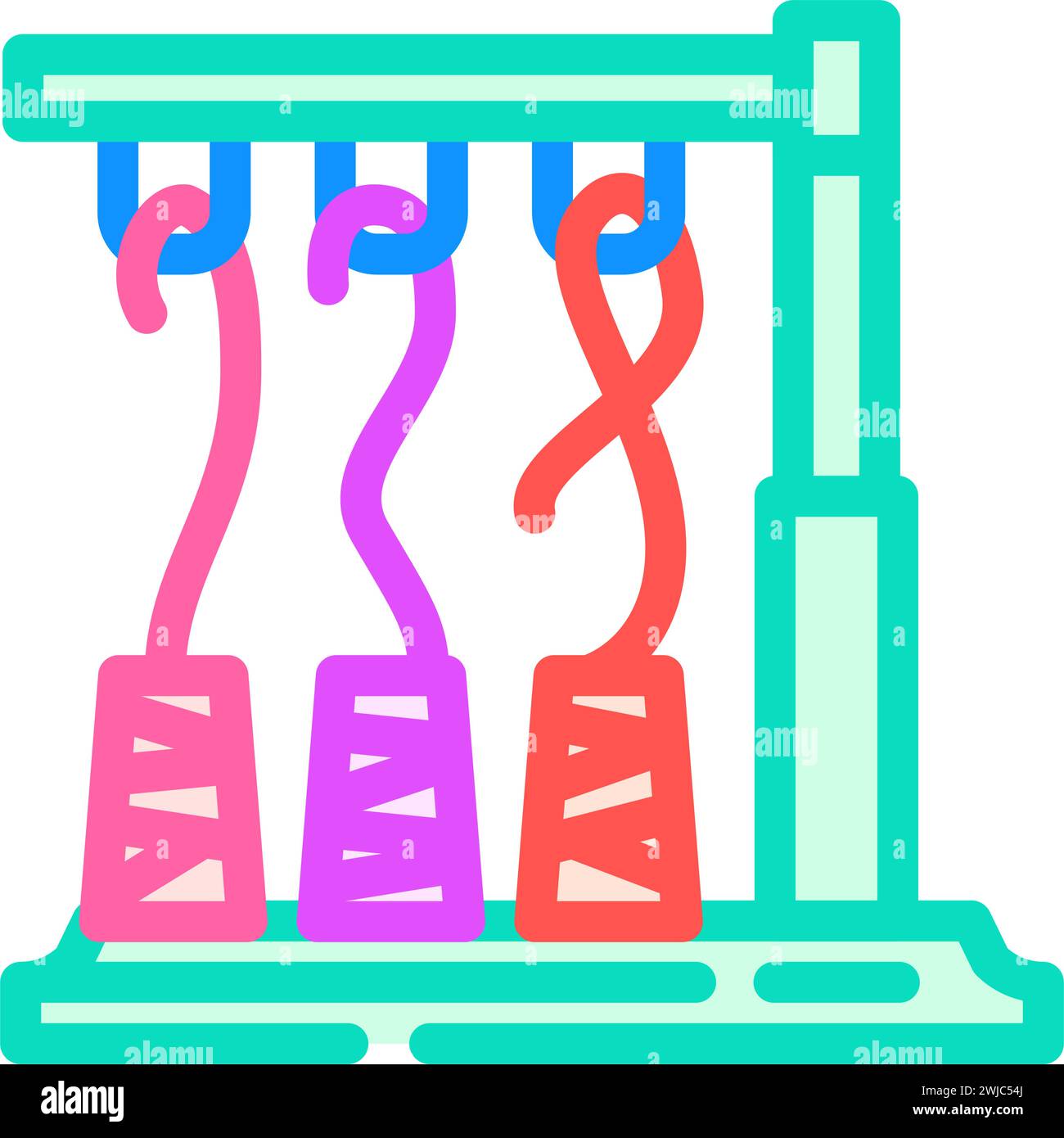 thread spools embroidery hobby color icon vector illustration Stock ...