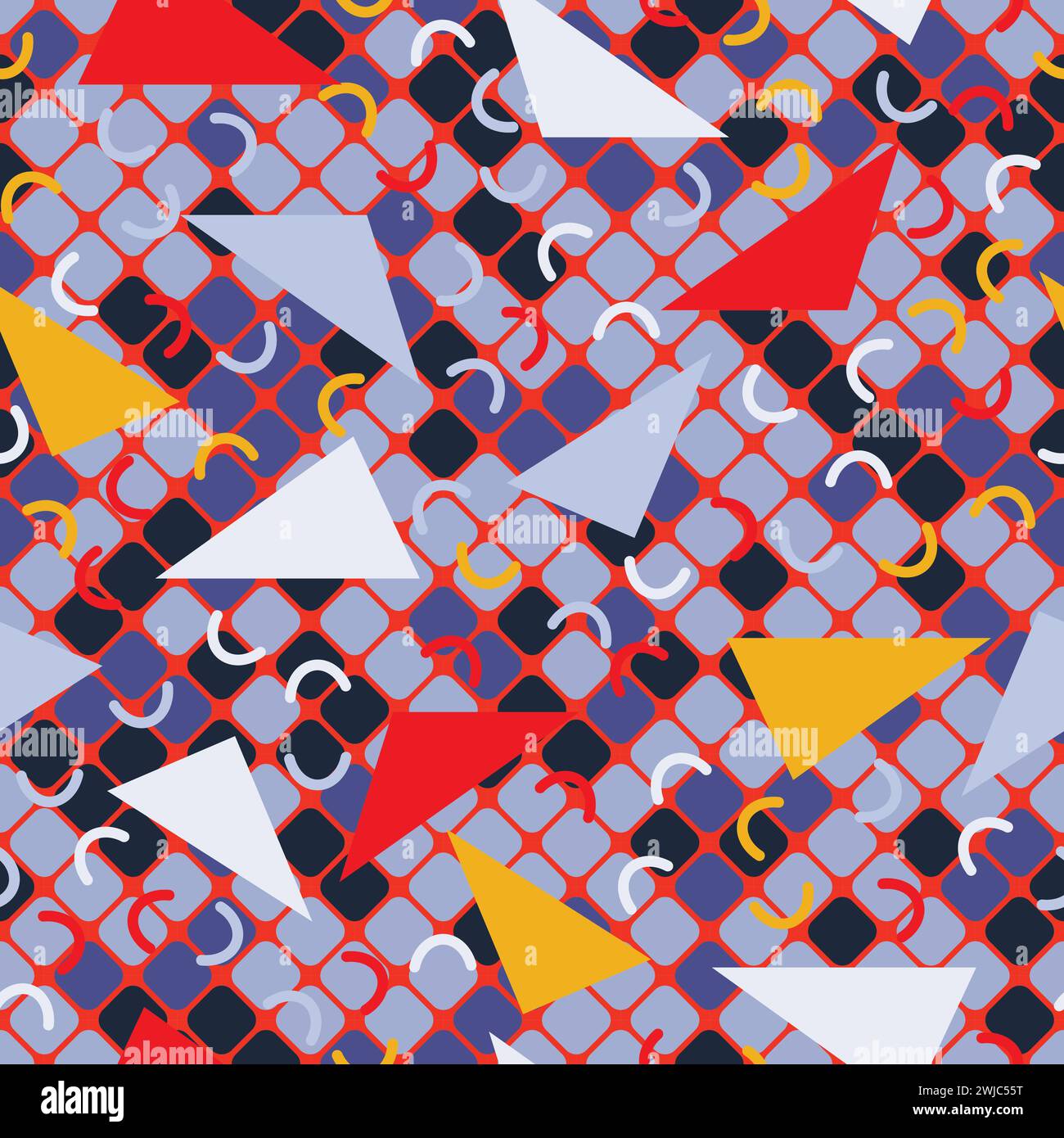 Modern geometric shapes seamless pattern. Trendy texture design with ...