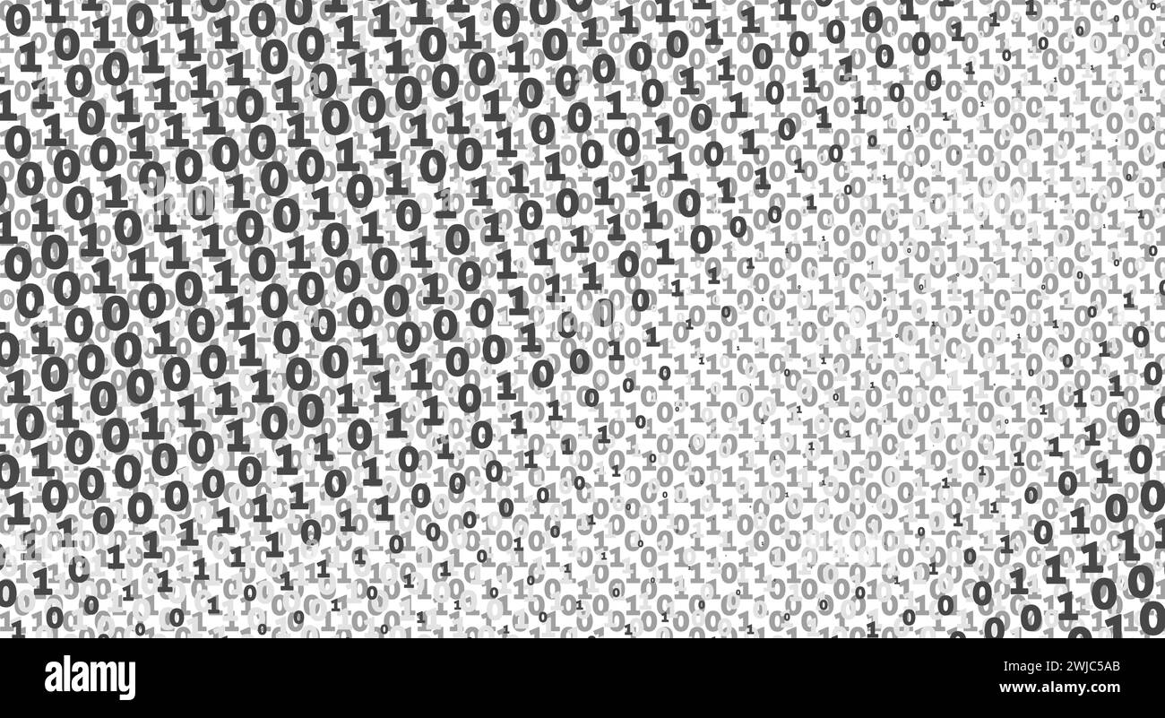 Binary Environment Digital Background With Black And Grey Ones And