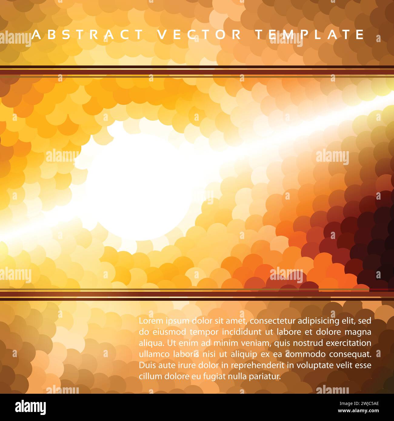 Bright dotted template of abstract cover with flare and ray. Graphic ...