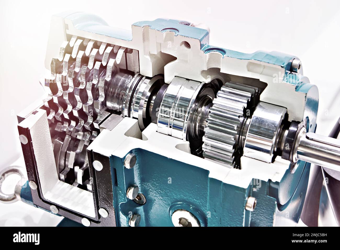 Cross section rotary lobe pump for water pipeline Stock Photo - Alamy