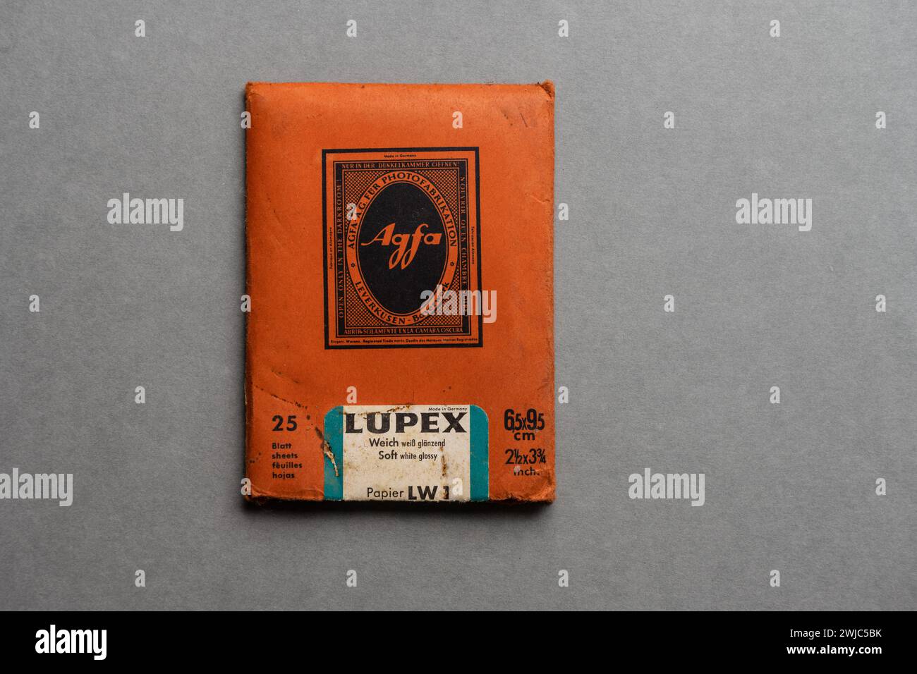 Gothenburg, Sweden - november 12 2022: Vintage 25 pack of Agfa Lupex ...