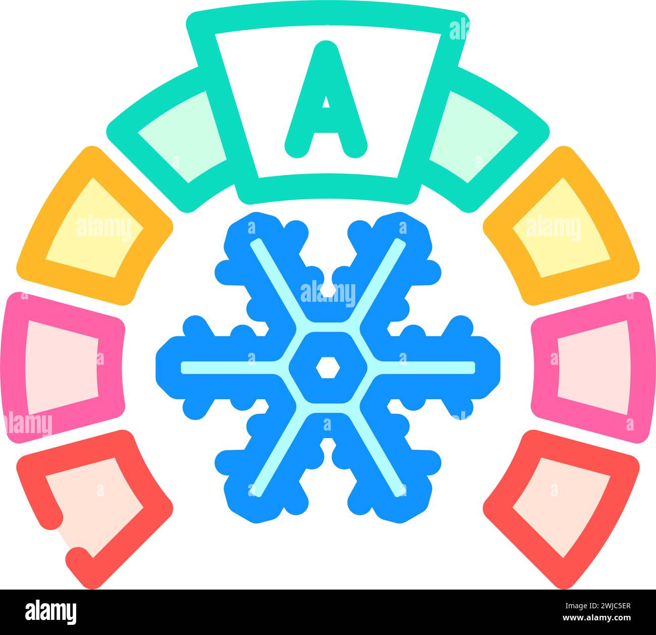 cooling energy efficient color icon vector illustration Stock Vector ...