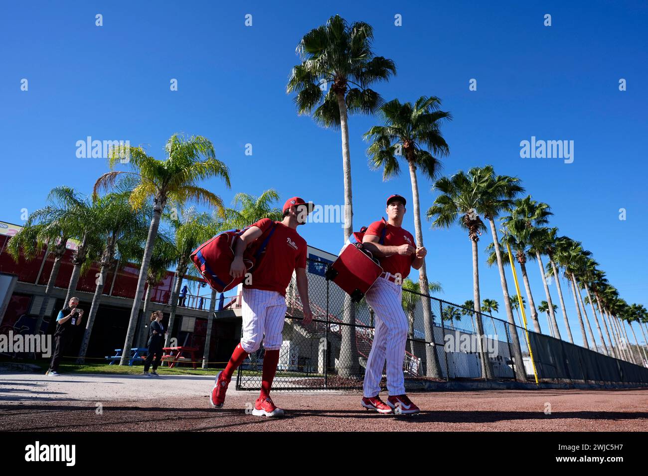 Philadelphia Phillies catchers Garrett Stubbs, left, and J.T. Realmuto ...