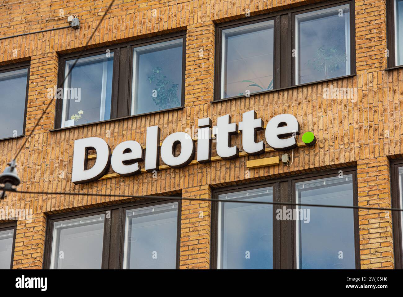 Gothenburg, Sweden - september 20 2019: Logo of Deloitte on an office ...