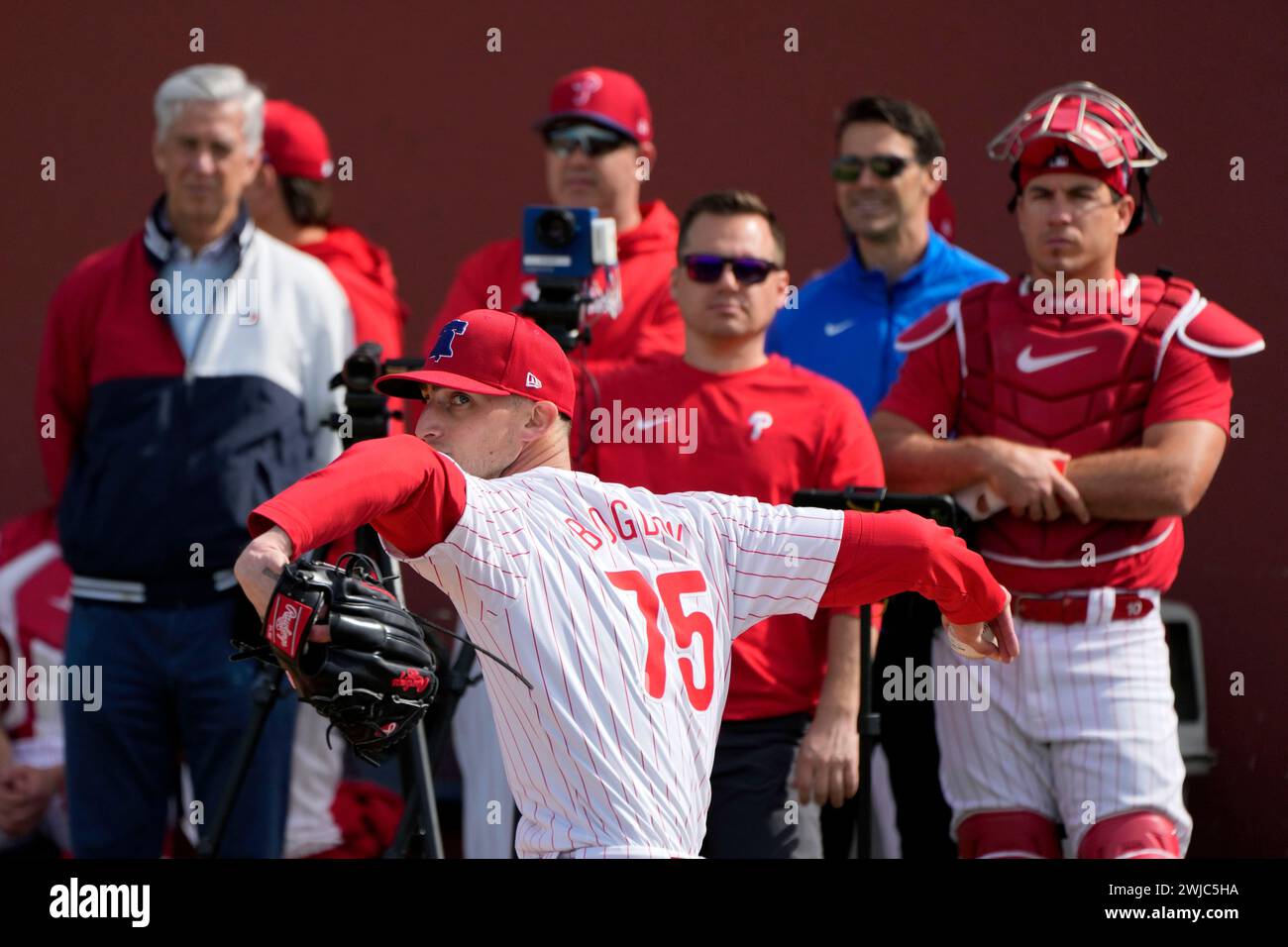 Philadelphia Phillies pitcher Connor Brogdon throws during a baseball ...