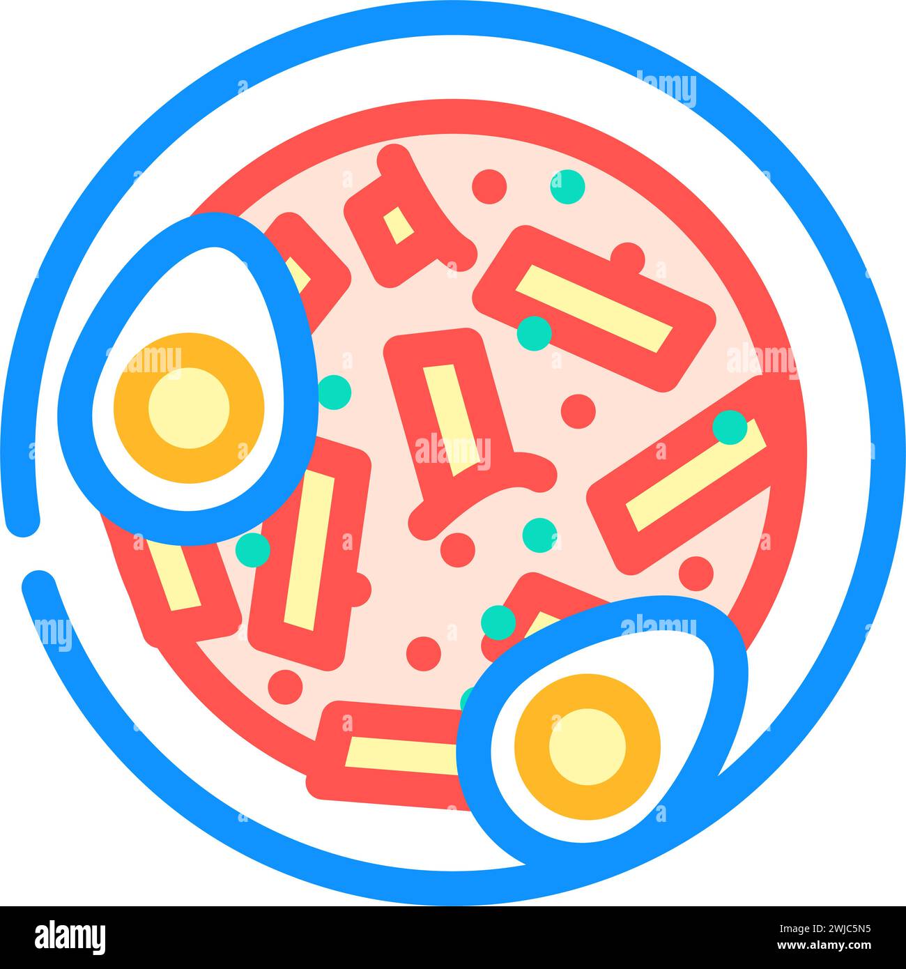 tteokbokki korean cuisine color icon vector illustration Stock Vector ...