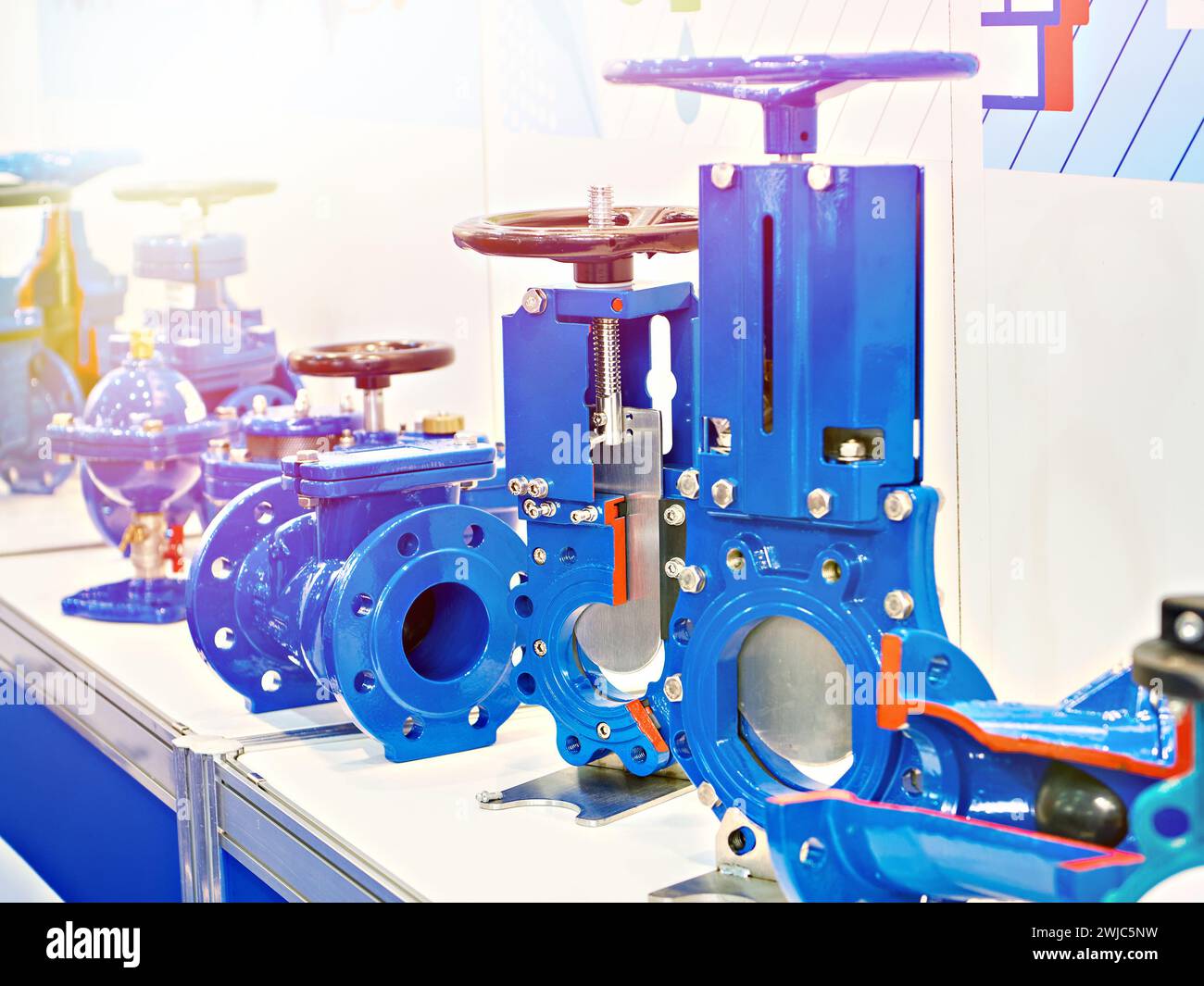 Shut-off valves for pipelines of water supply systems Stock Photo - Alamy