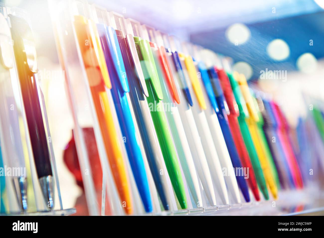 Rainbow ballpoint pens hi-res stock photography and images - Alamy