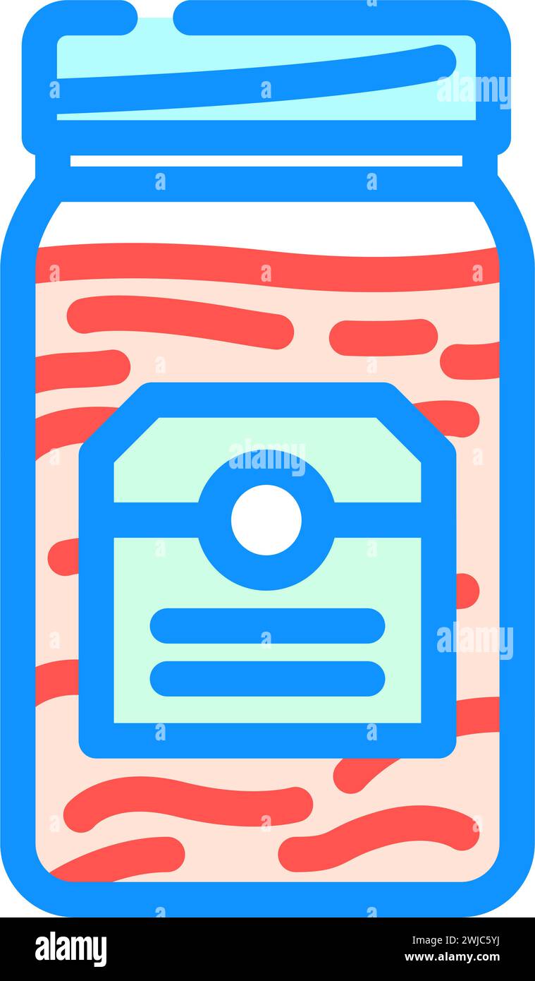 kimchi jar korean cuisine color icon vector illustration Stock Vector ...