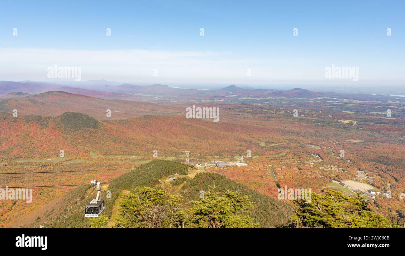 Jay Peak Tram, Lodge, Green Mountains, Jay State Forest, Vermont Stock ...