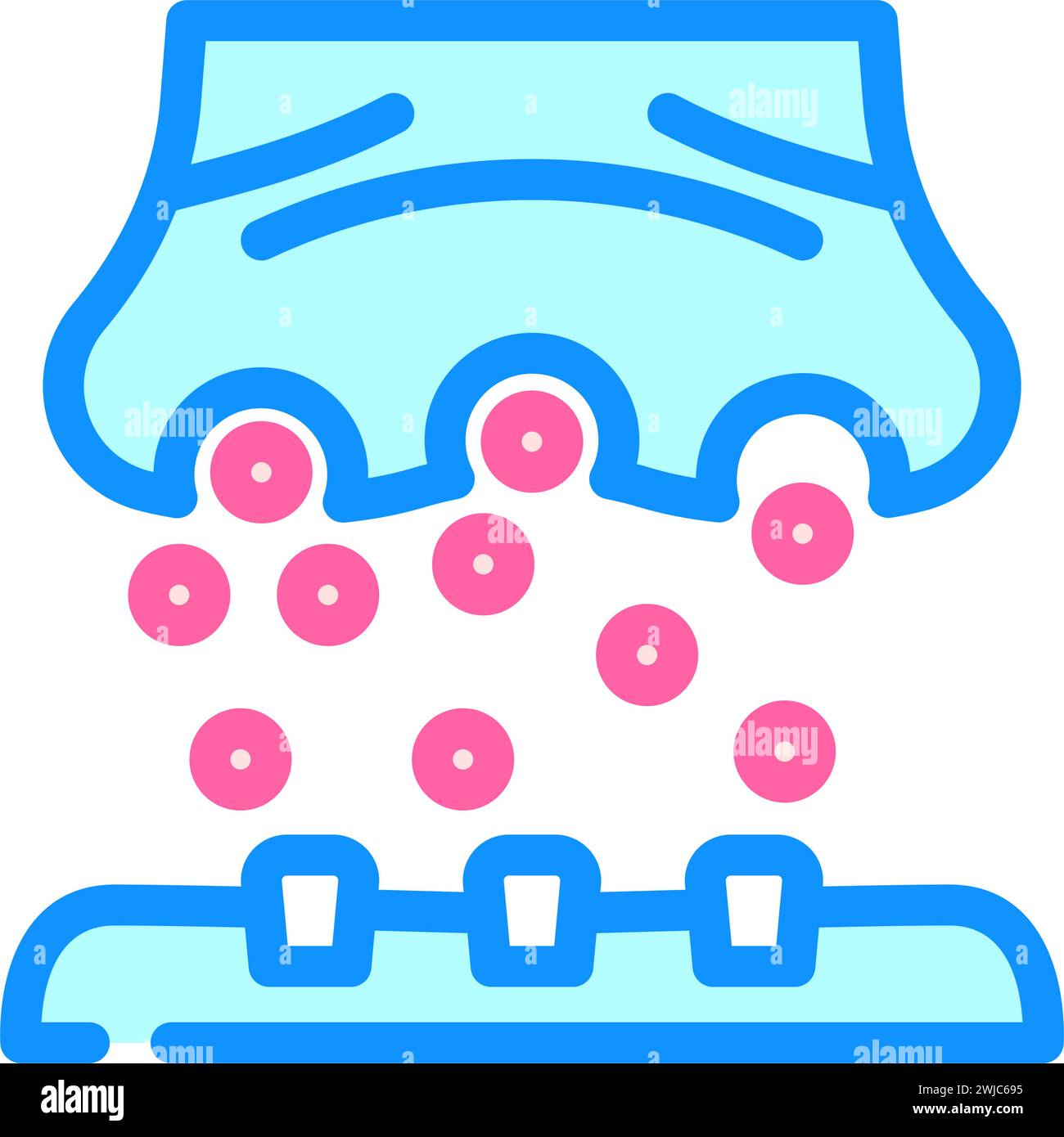 neurotransmitters neuroscience neurology color icon vector illustration ...