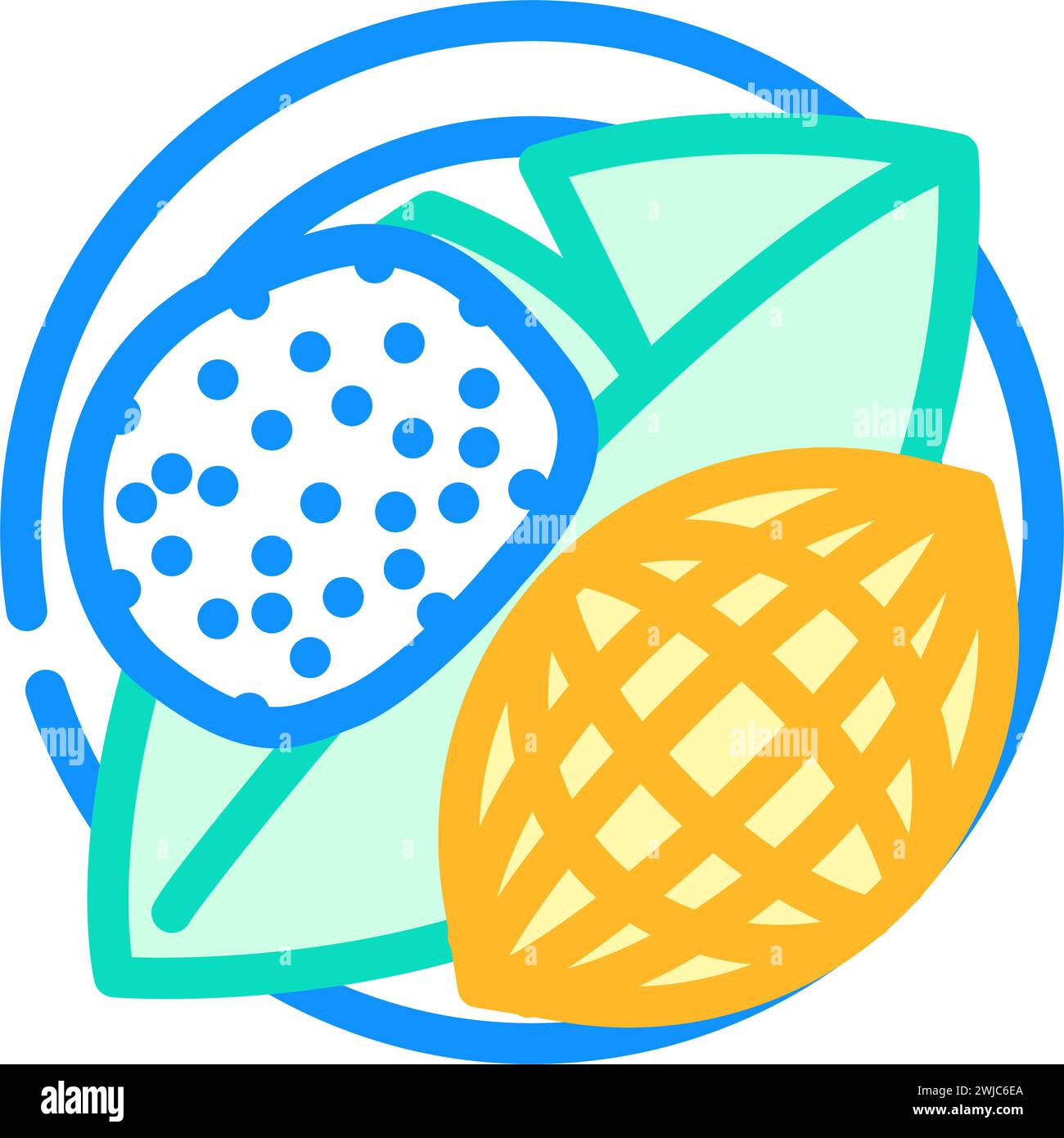 Mango Sticky Rice Thai Cuisine Color Icon Vector Illustration Stock Vector Image And Art Alamy
