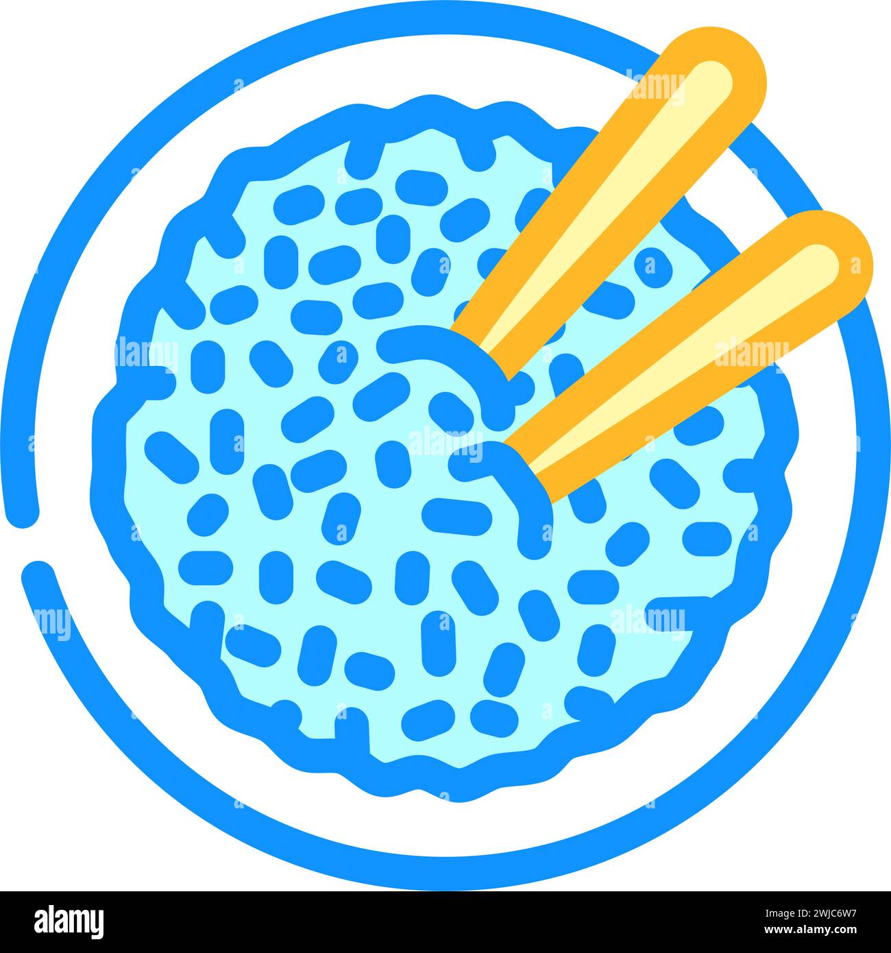 thai jasmine rice cuisine color icon vector illustration Stock Vector ...