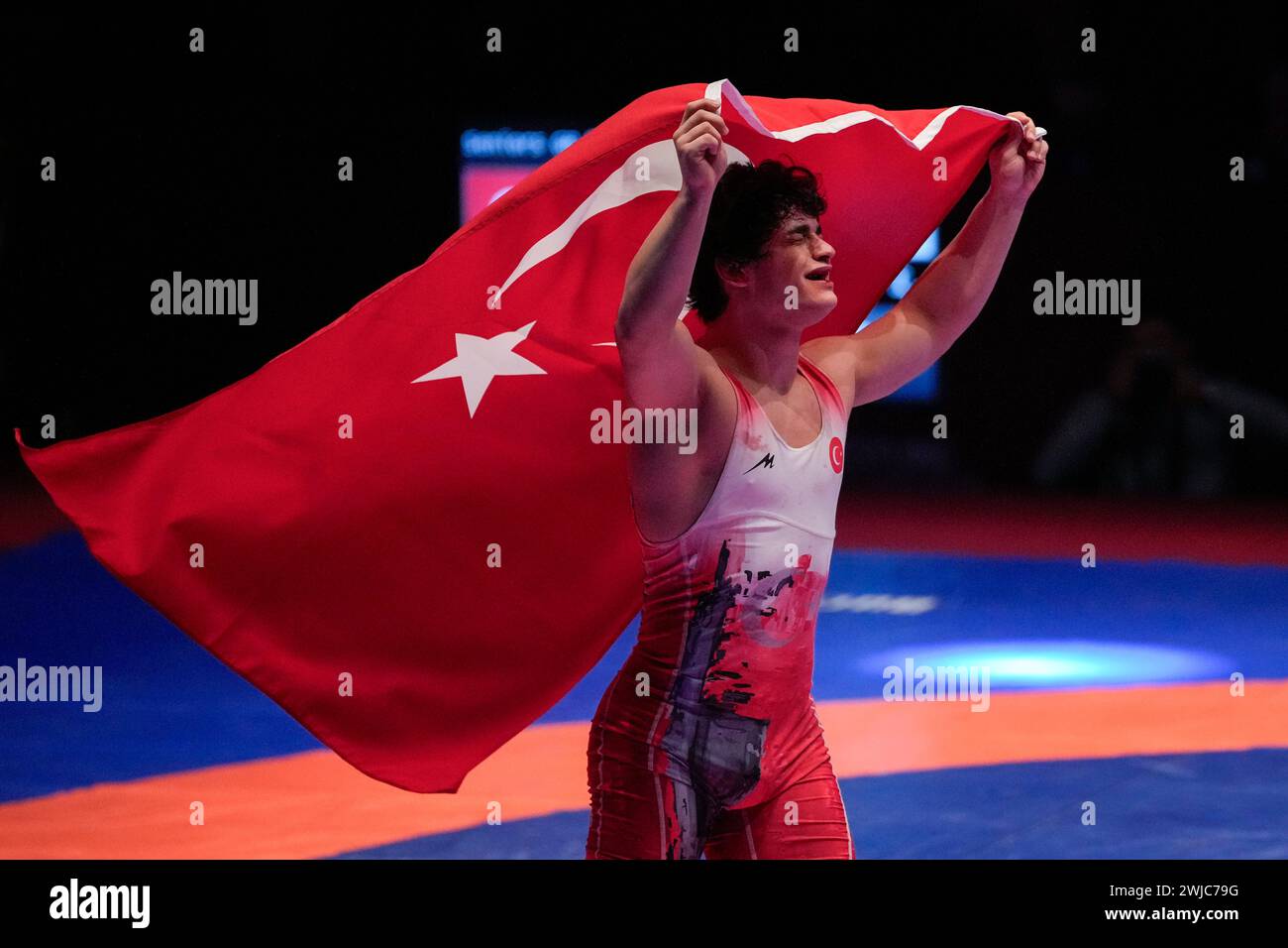 Turkey's Alperen Berber celebrates defeating Individual Neutral Athlete ...