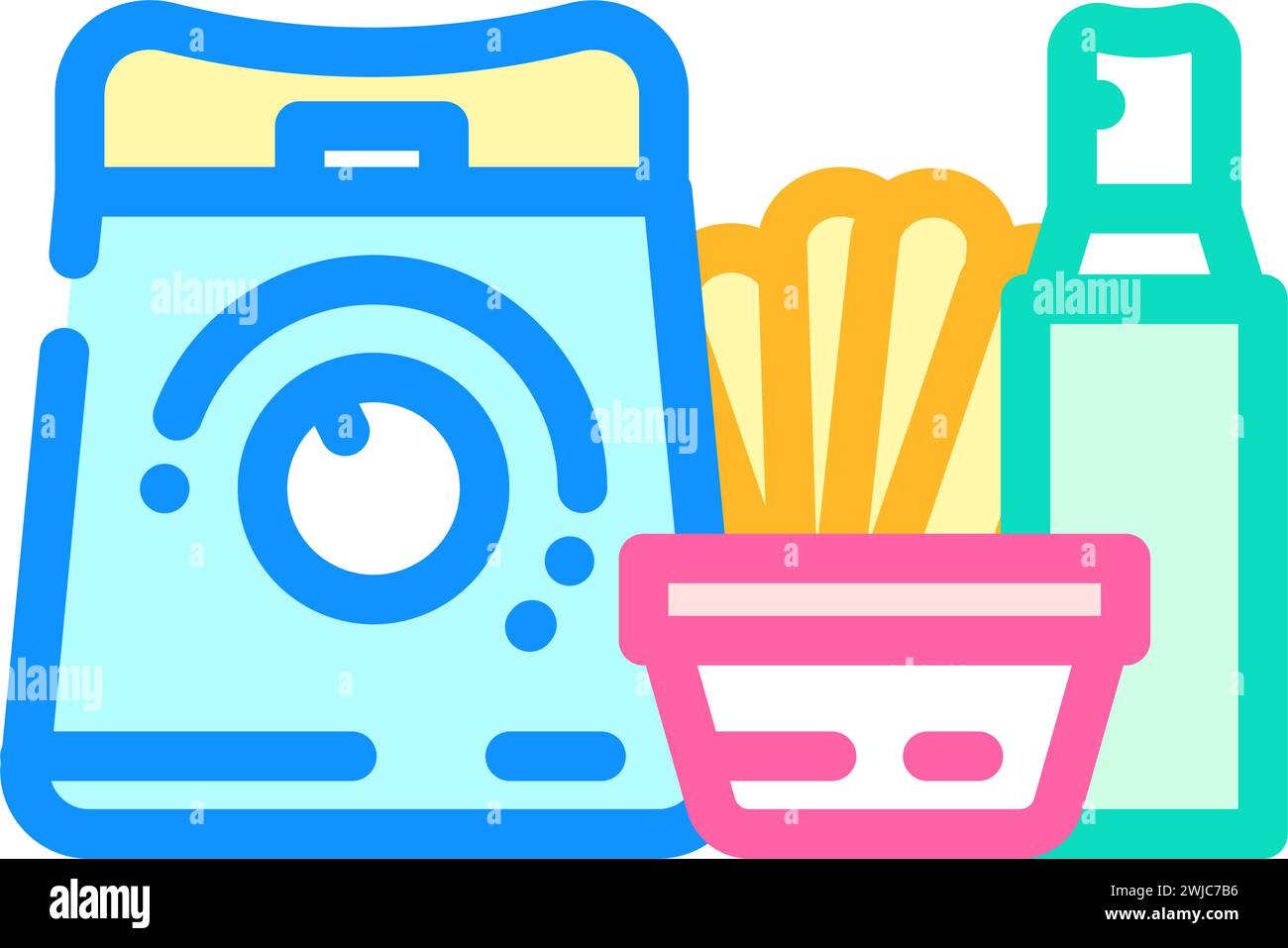 waxing kit hair salon color icon vector illustration Stock Vector Image ...