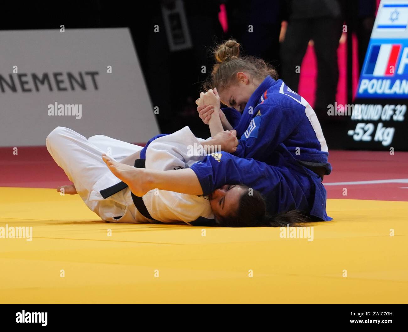 POULANGE ALYSSIA of FRANCE and PRIMO GEFEN of ISRAELduring the Paris Grand Slam 2024, IJF Judo ...