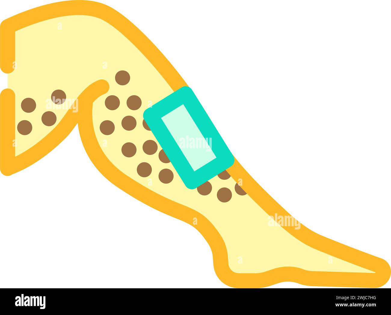 leg hair removal female color icon vector illustration Stock Vector ...