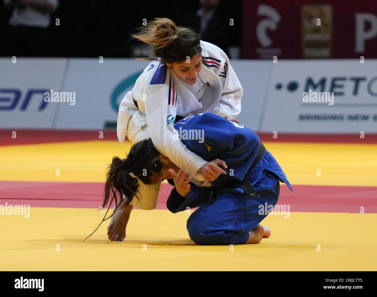 BOUKLI SHIRINE and BAVUUDORJ BAASANKHUU of MONGOLIA during the Paris Grand Slam 2024, IJF Judo ...