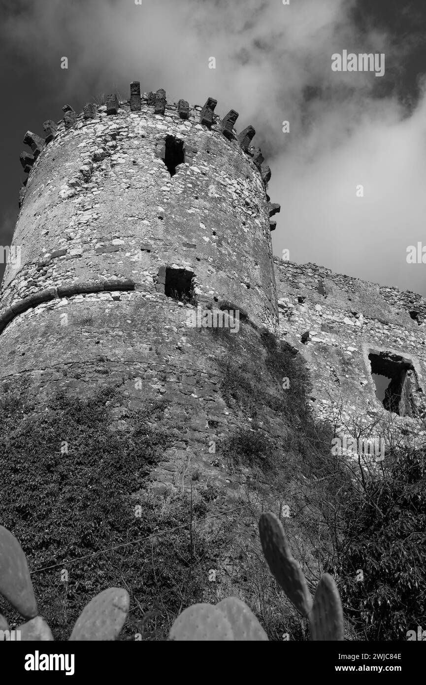 Historic building green towers Black and White Stock Photos & Images ...