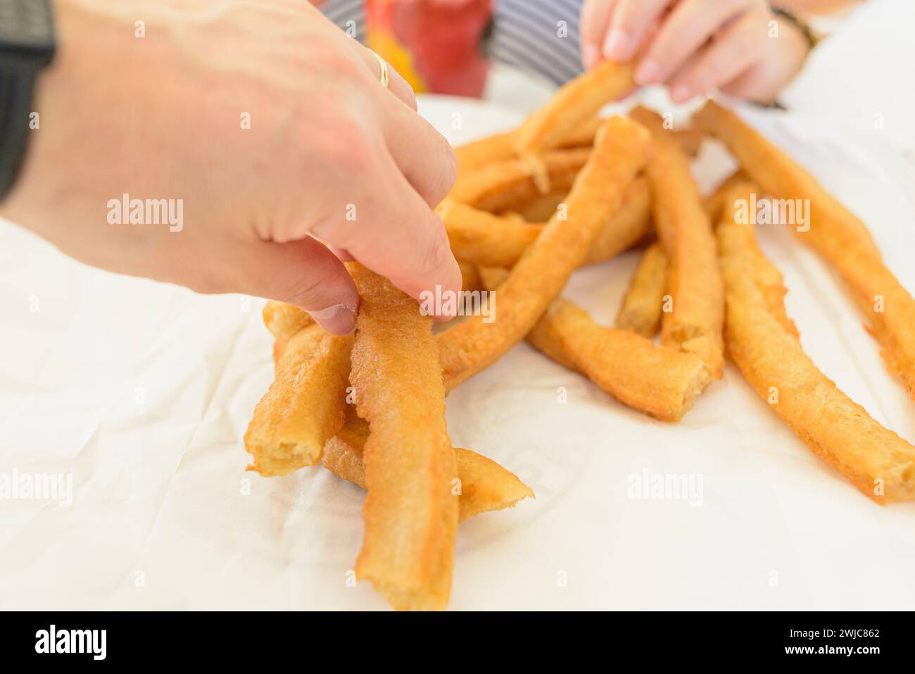 Churro chocolate breakfast hi-res stock photography and images - Alamy