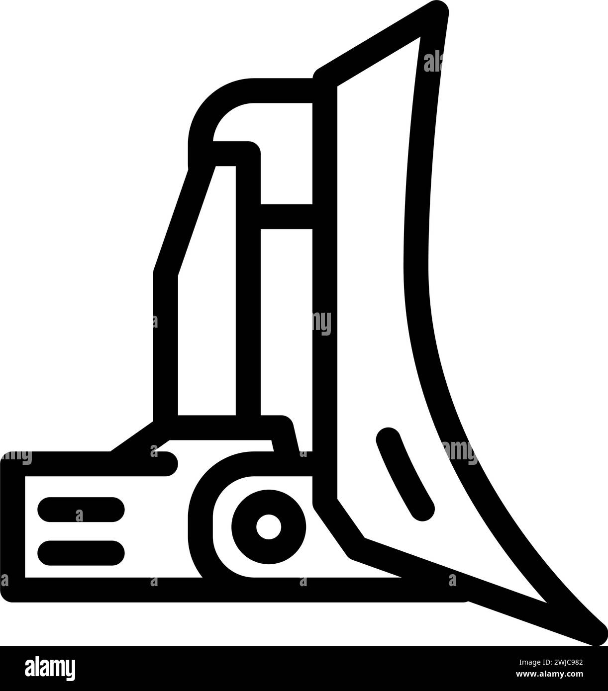 dozer blade construction vehicle line icon vector illustration Stock ...