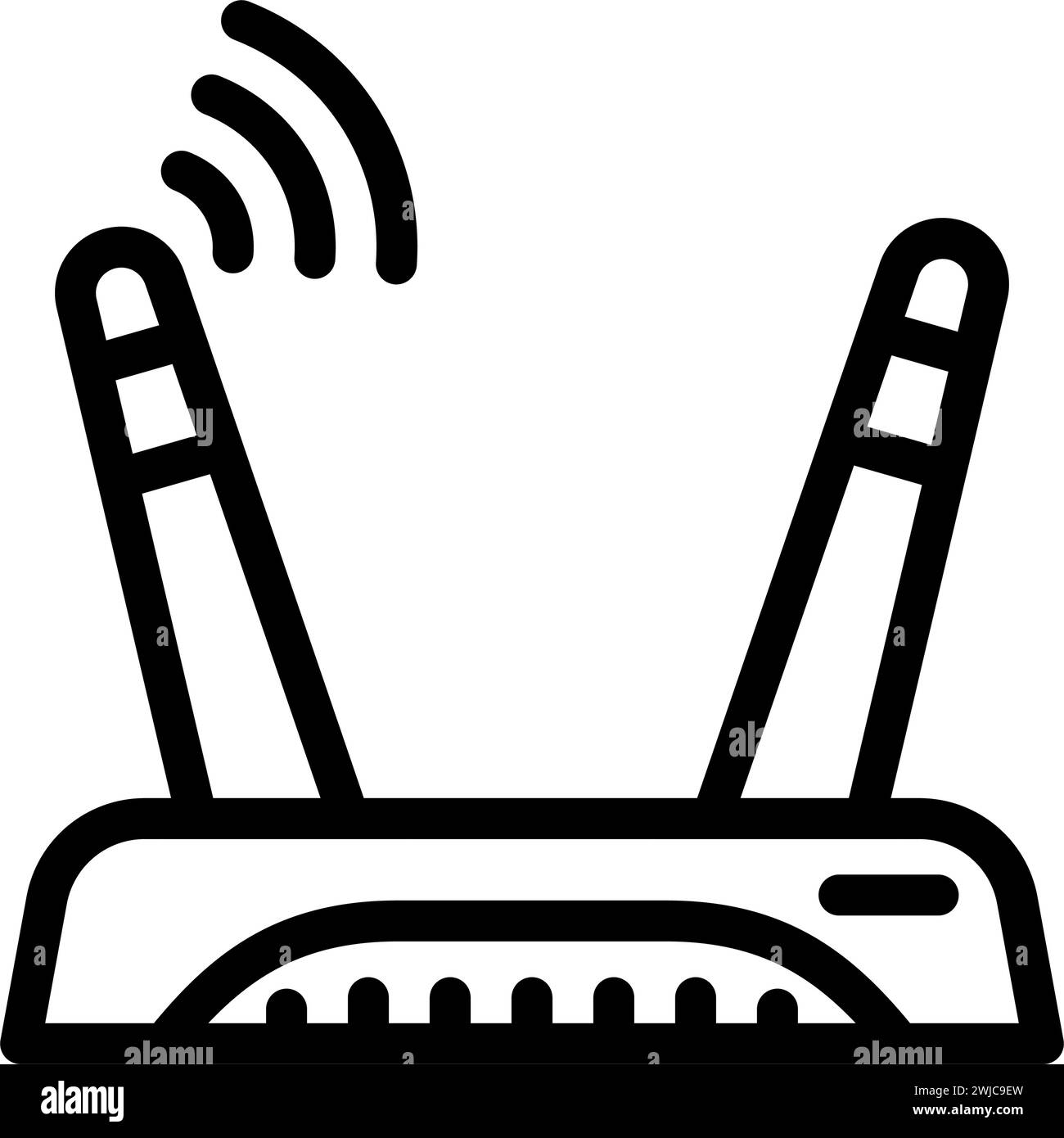 wireless setup repair computer line icon vector illustration Stock ...