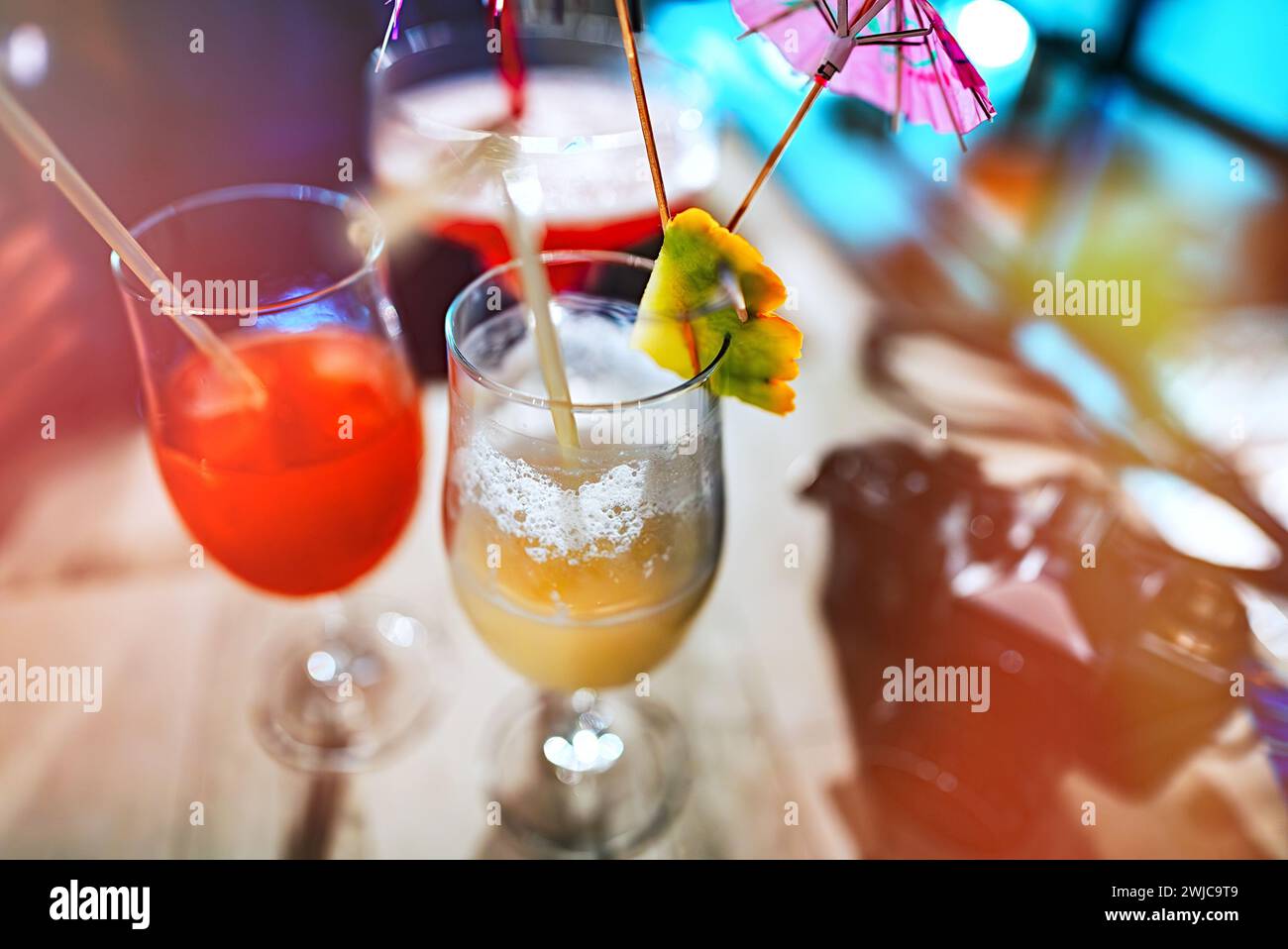 Three alcoholic cocktails red hi-res stock photography and images - Alamy