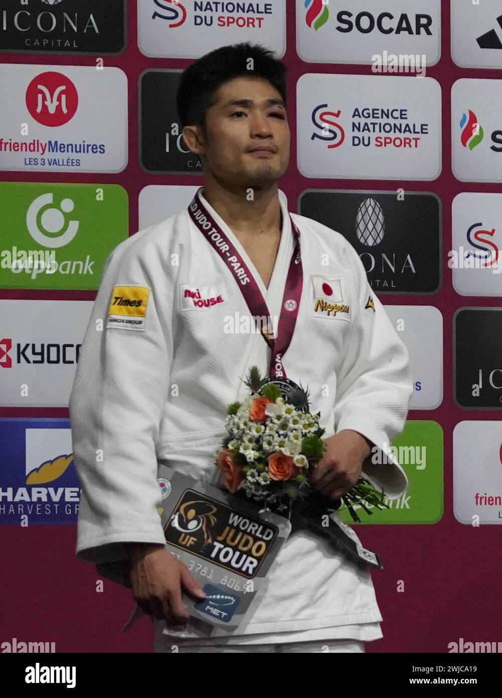 TAKEOKA TAKESHI OF JAPAN PODIUM during the Paris Grand Slam 2024, IJF ...