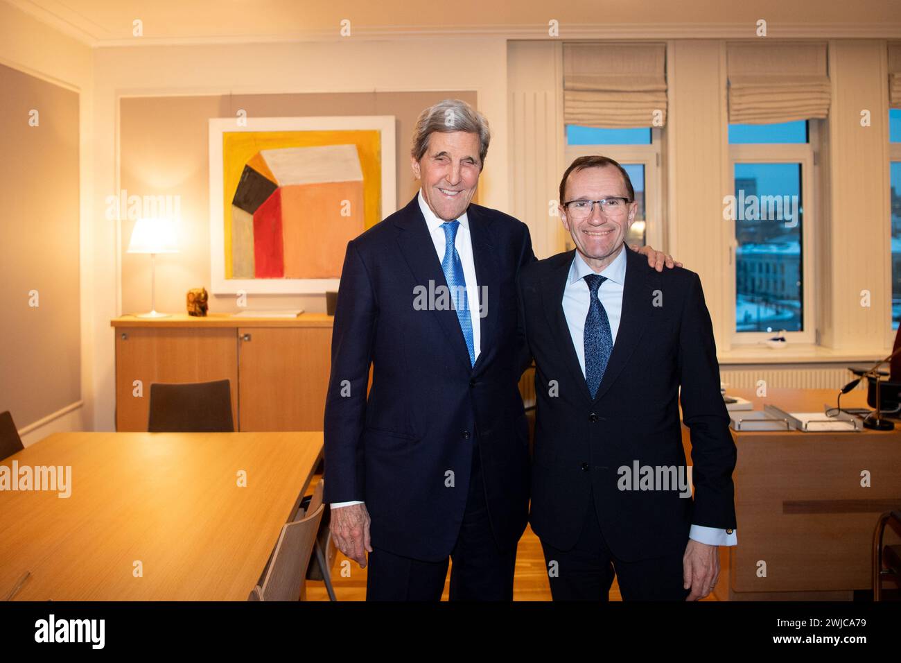 Oslo 20240214.Norwegian Foreign Minister Espen Barth Eide (right) meets ...