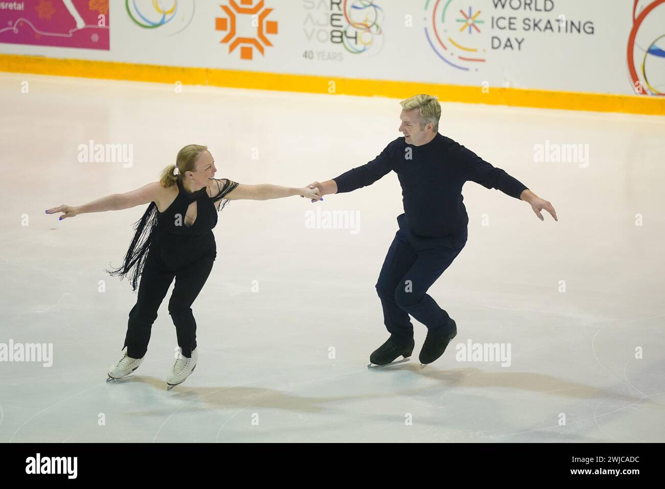 Ice skaters Jayne Torvill and Christopher Dean recreate their 'Bolero ...
