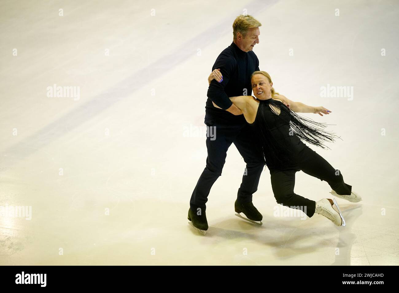 Ice skaters Jayne Torvill and Christopher Dean recreate their 'Bolero ...