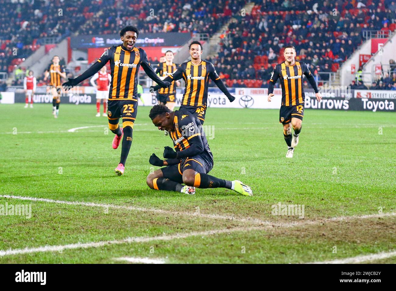 AESSEAL New York Stadium, Rotherham, England - 13th February 2024 Noah ...