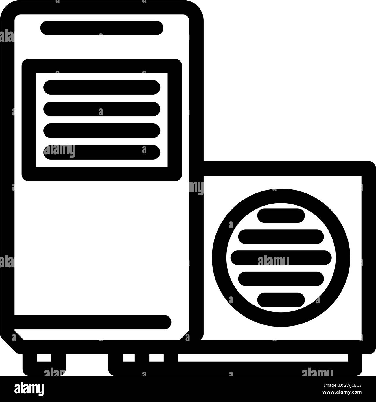 heat pump energy efficient line icon vector illustration Stock Vector ...